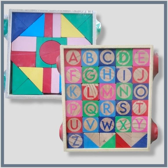 Ankyo Development | Toys | Set Of 2 Wooden Alphabet Color And Shapes ...